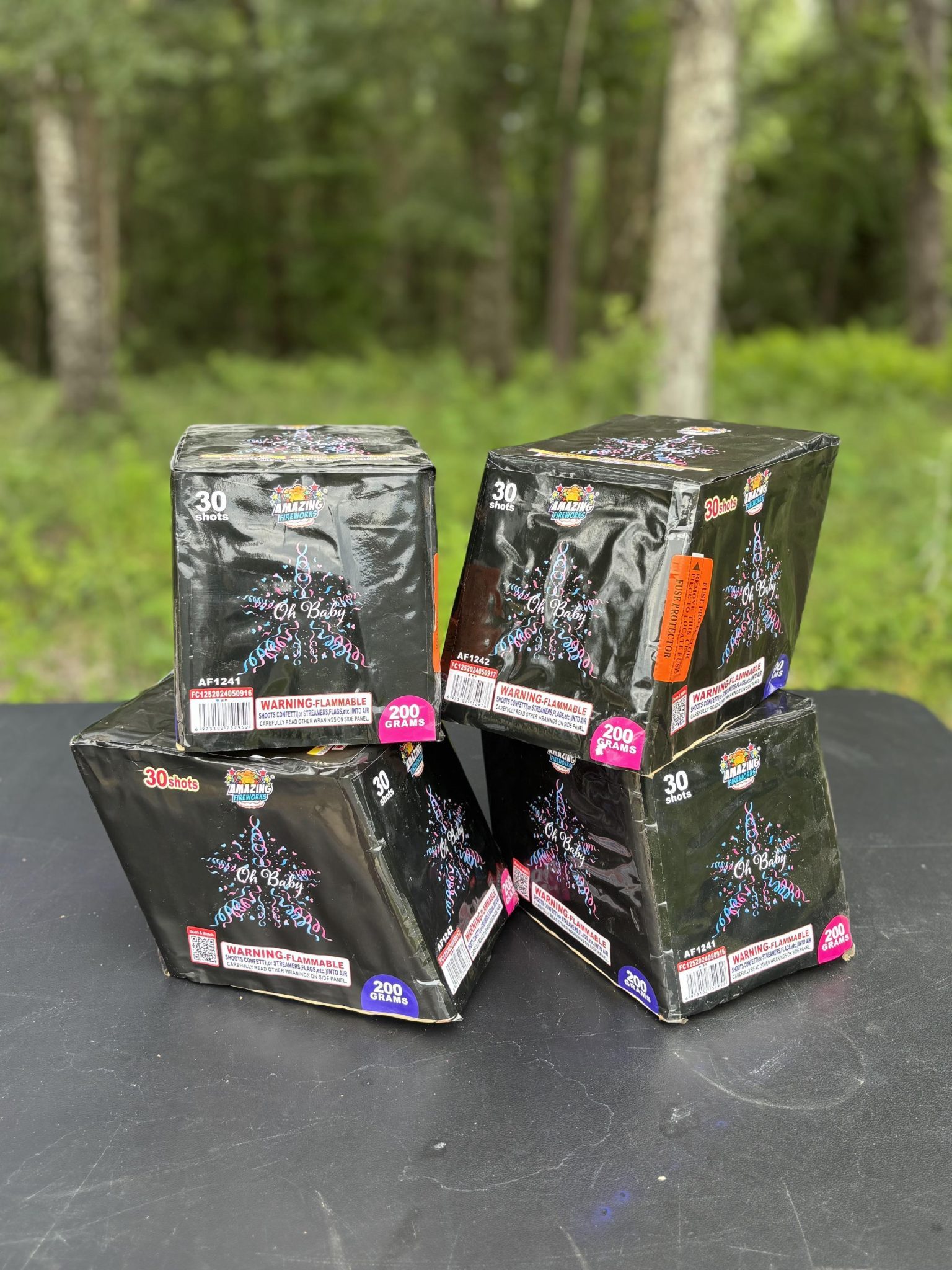 Oh Baby! Daytime Streamer Cakes - 30 Shots - Amazing Gender Reveal